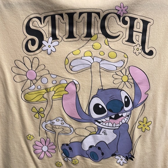 Disney | Tops | Disney Xs Yellow Stitch Short Sleeve Graphic Tee | Poshmark